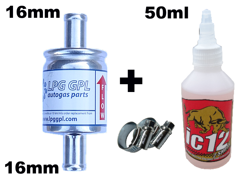 16mm IN - 16mm OUT Auto Gas LPG Filter ic12 50ml Service Kit – lpggpl.com